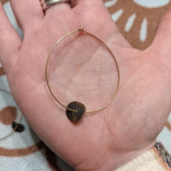 Jewelry | Brass Disk Hoops | Poshmark